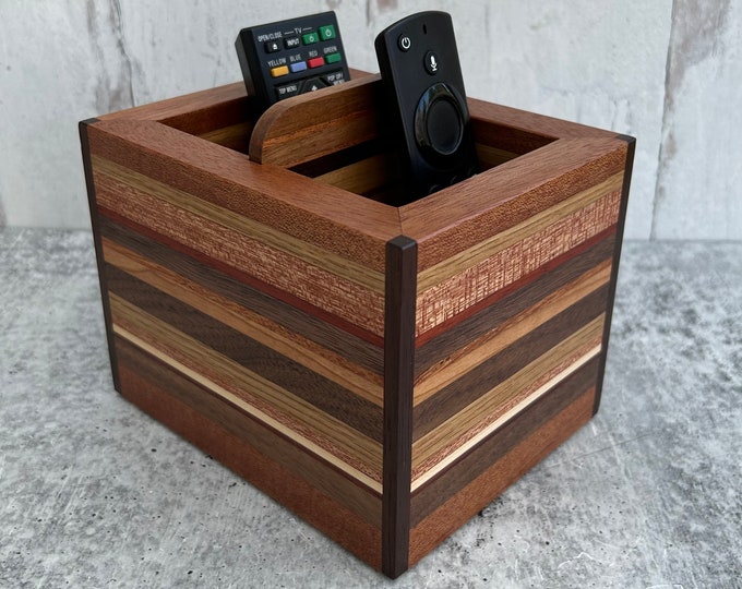 Remote Control Holder | Handmade Clicker Keeper | Desk Organizer Caddy ...