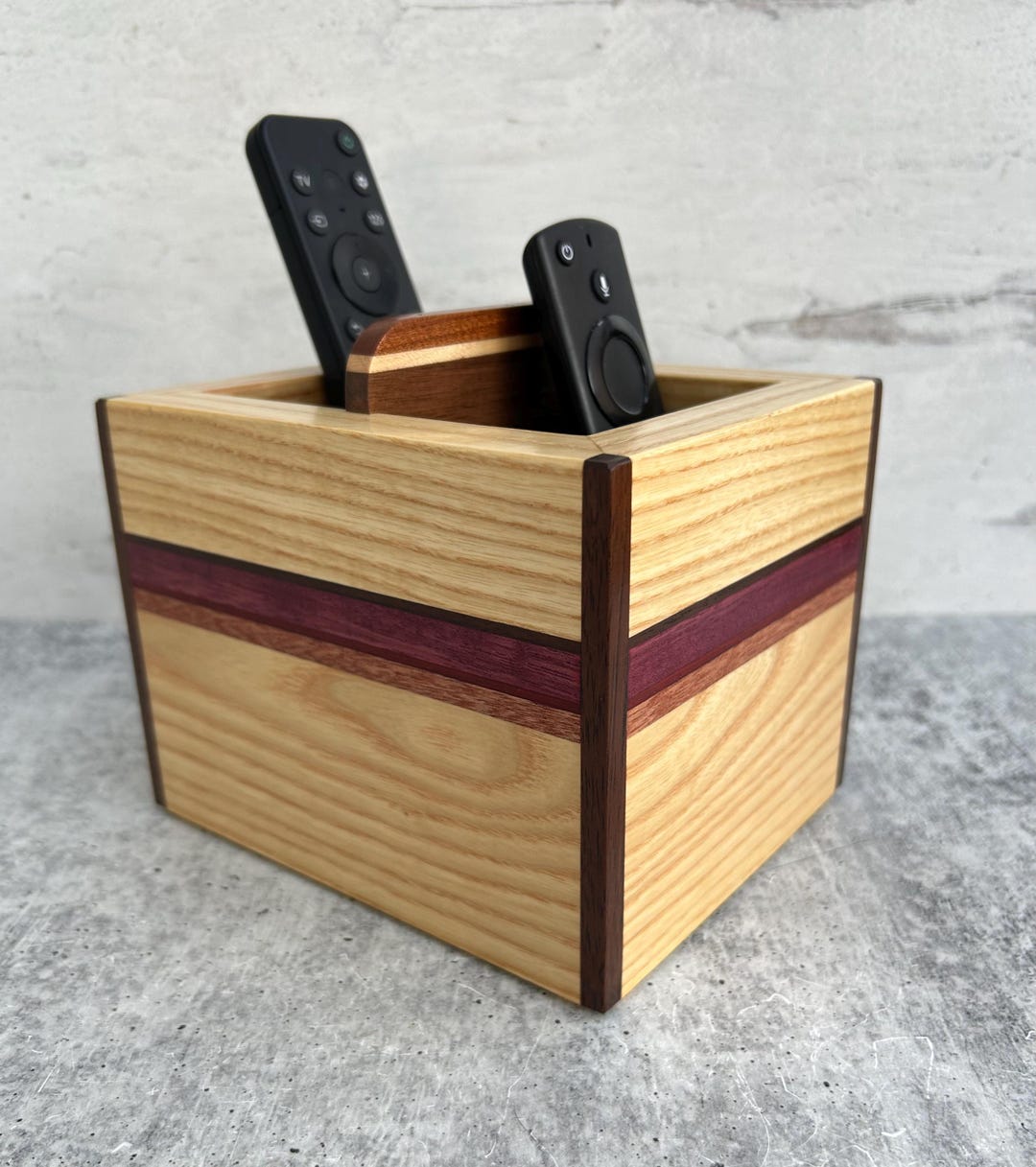 Remote Control Holder | Handmade Clicker Keeper | Desk Organizer Caddy ...