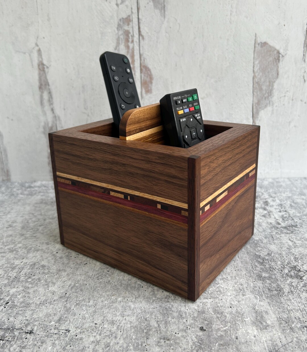Remote Control Holder | Handmade Clicker Keeper | Desk Organizer Caddy ...