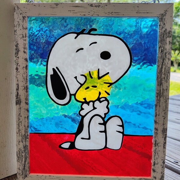Snoopy Glass - Etsy