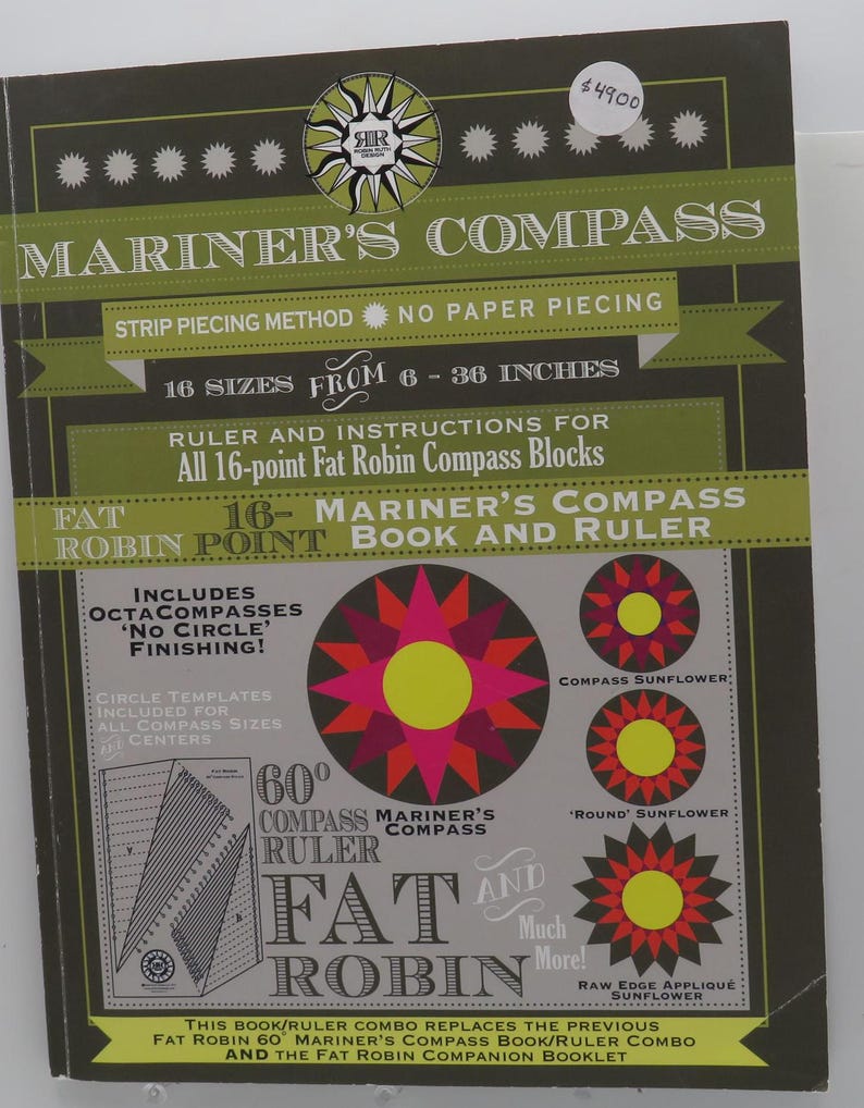 Mariner's Compass Strip Method Piecing With Ruler and Instructions - Etsy