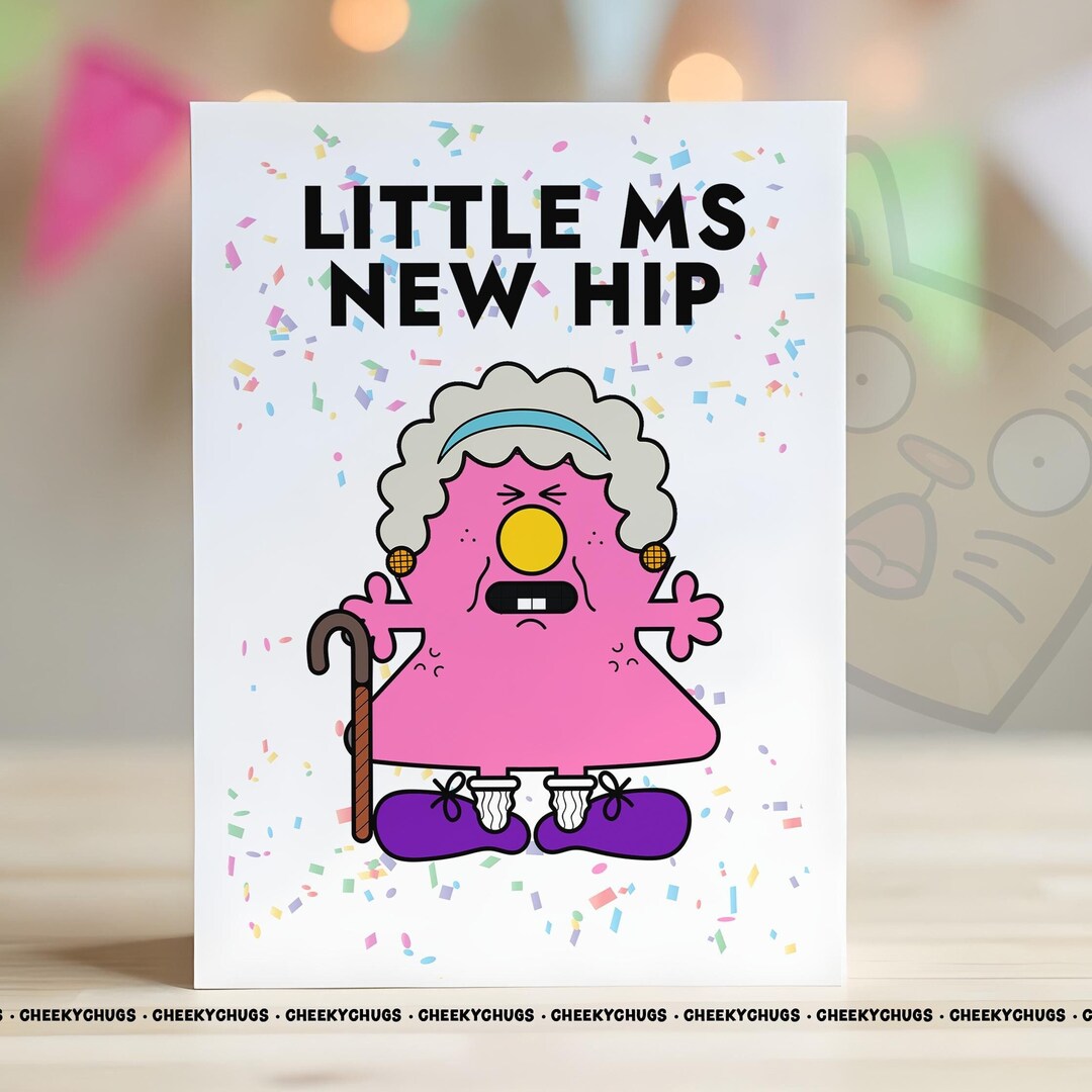 New Hip Card for Her Ideas Women's Miss Hip Operation Replacement ...
