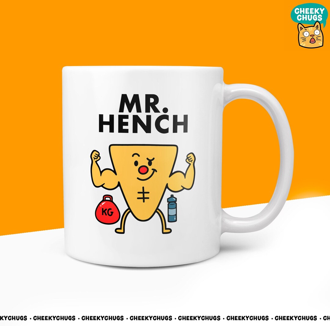 Novelty Mr HENCH 10oz Coffee Mug - Ideal Gym Enthusiast Illustration ...