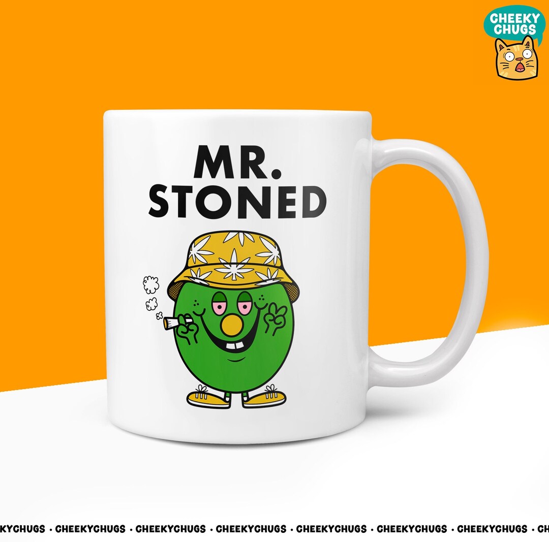 Novelty Mr STONED Mug Funny Men Mr Him Gift Secret Santa Present Unique ...