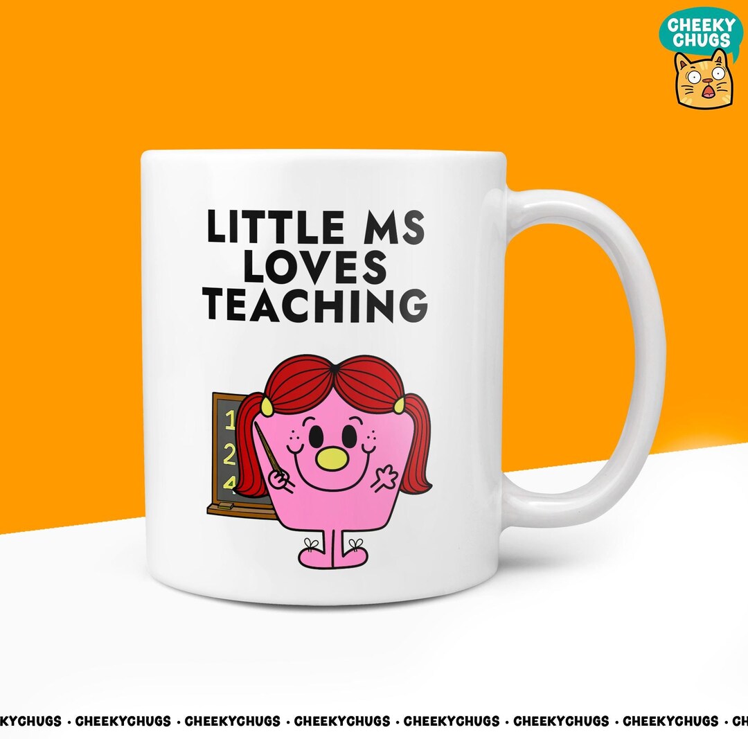 Novelty Little MS LOVES TEACHING Mug Funny Women's Miss Her Gift Secret ...