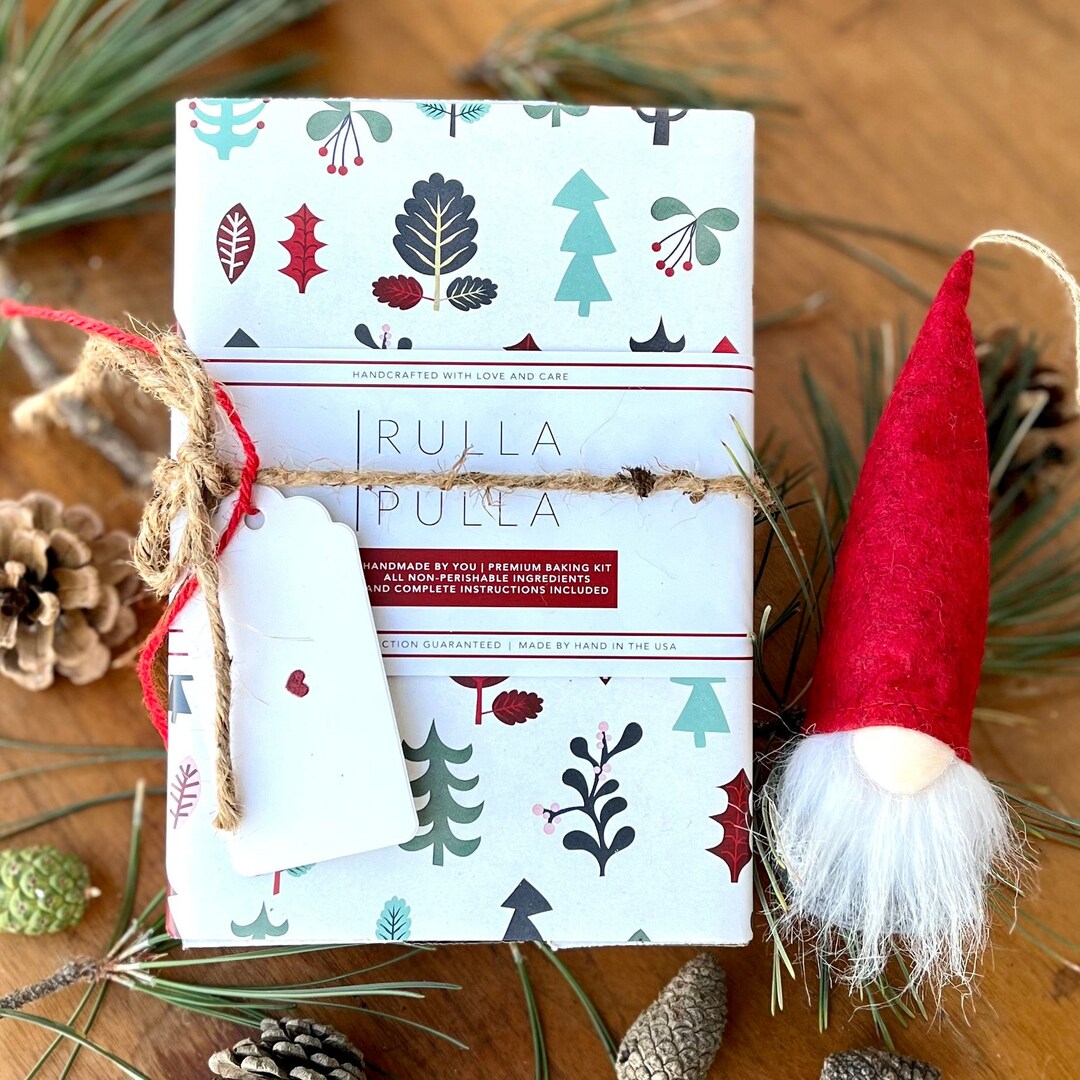 Christmas Swedish Bun DIY Gift Set Baking Kit, Nordic Gnome Baking Mix ...