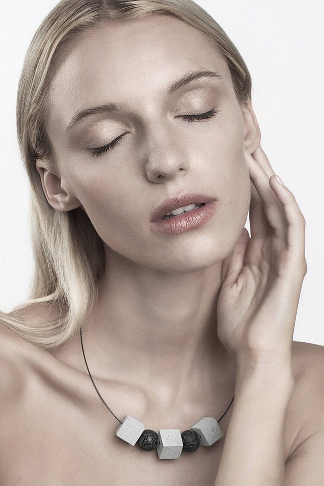 Concrete Necklace, Brutalist Jewelry, Architectural Jewelry, Industrial ...