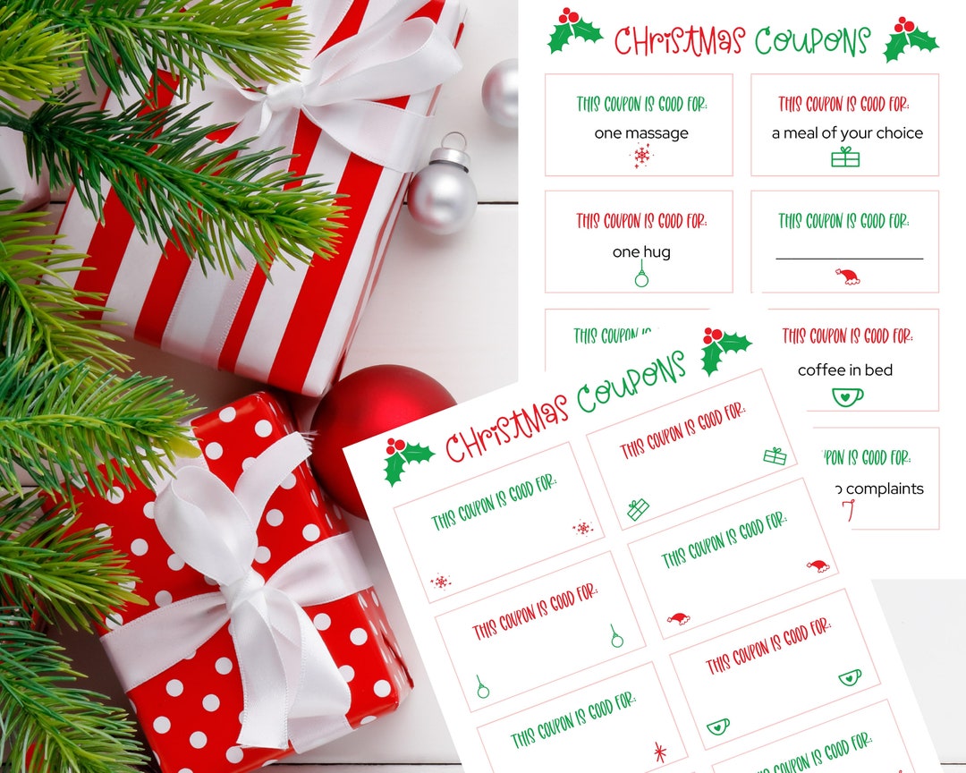 BUNDLE Christmas Coupons (instant Digital Download) - Etsy