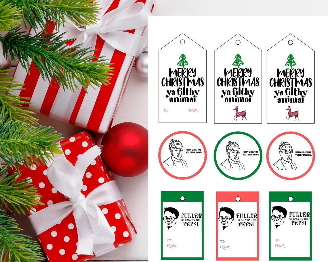 Home Alone Christmas Gift Tags (printable Instant Download) - Etsy