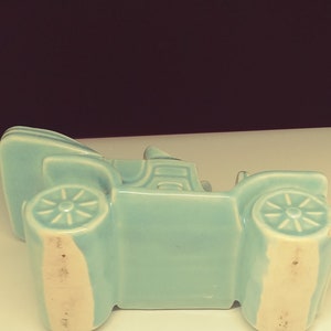 Vintage Ceramic Car Planter Blue - Etsy