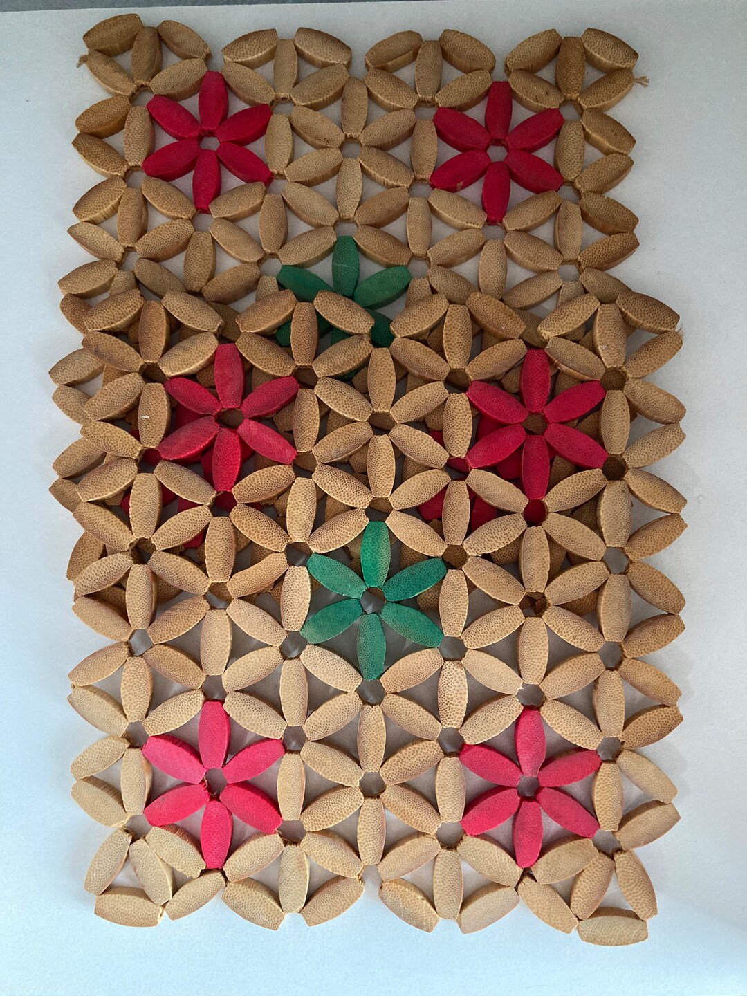 Vintage Wooden Bead Trivets Star Flowers - Etsy