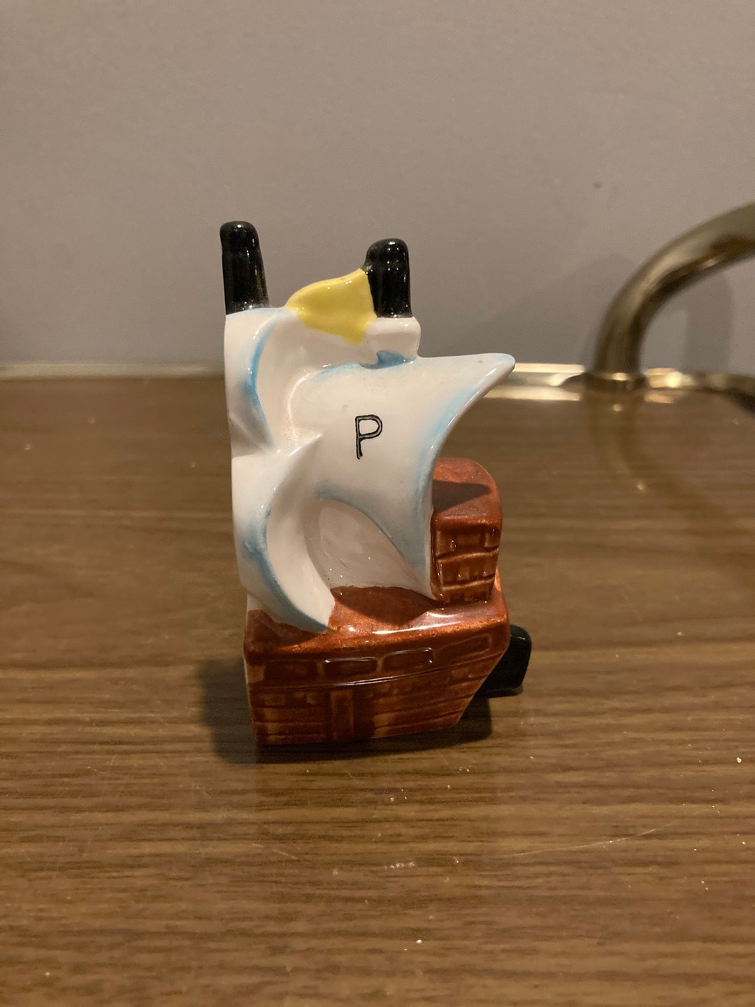 Vintage Ceramic Pepper Shaker Ship - Etsy