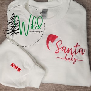 Santa Baby Sweatshirt, Embroidered Christmas Sweatshirt, Holiday ...