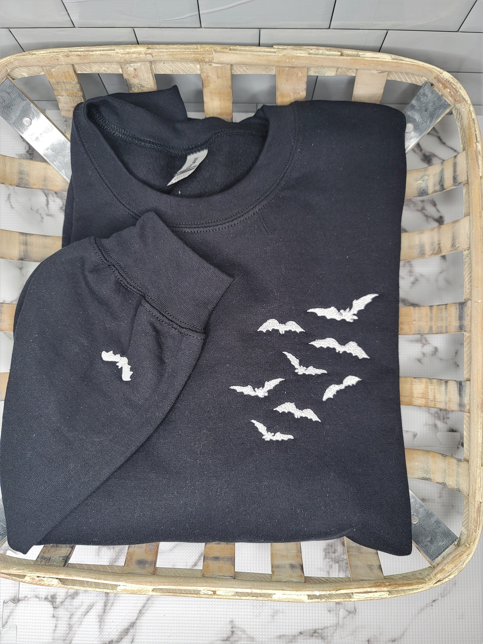 Bats Halloween Crewneck Sweatshirt Glow in the Dark - Etsy