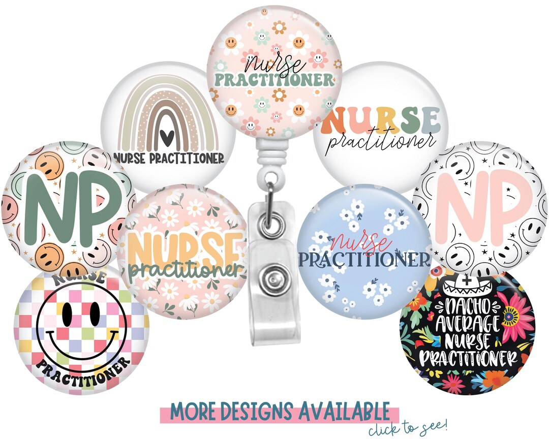 Nurse Practitioner Badge Reel Gift for Student NP Retractable Badge ...