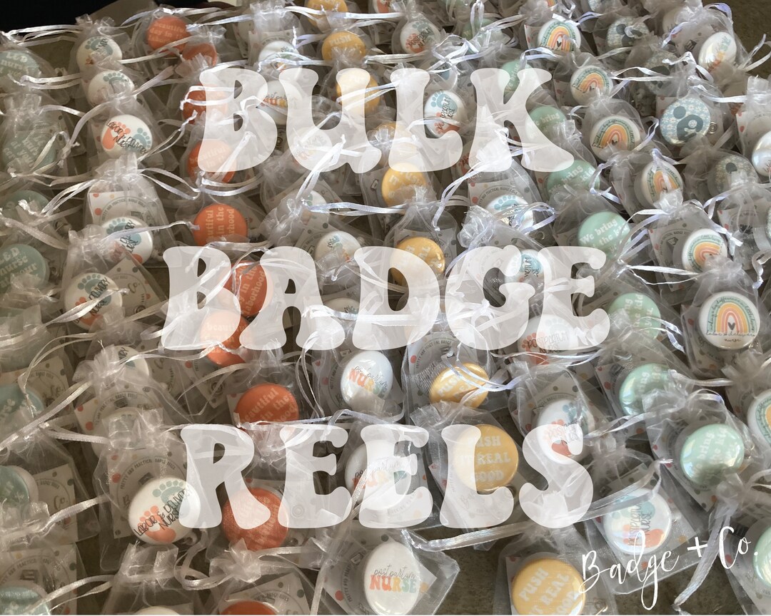 Custom BULK Order Badge Reels for Large Group Unit Gift Lot Design Your ...