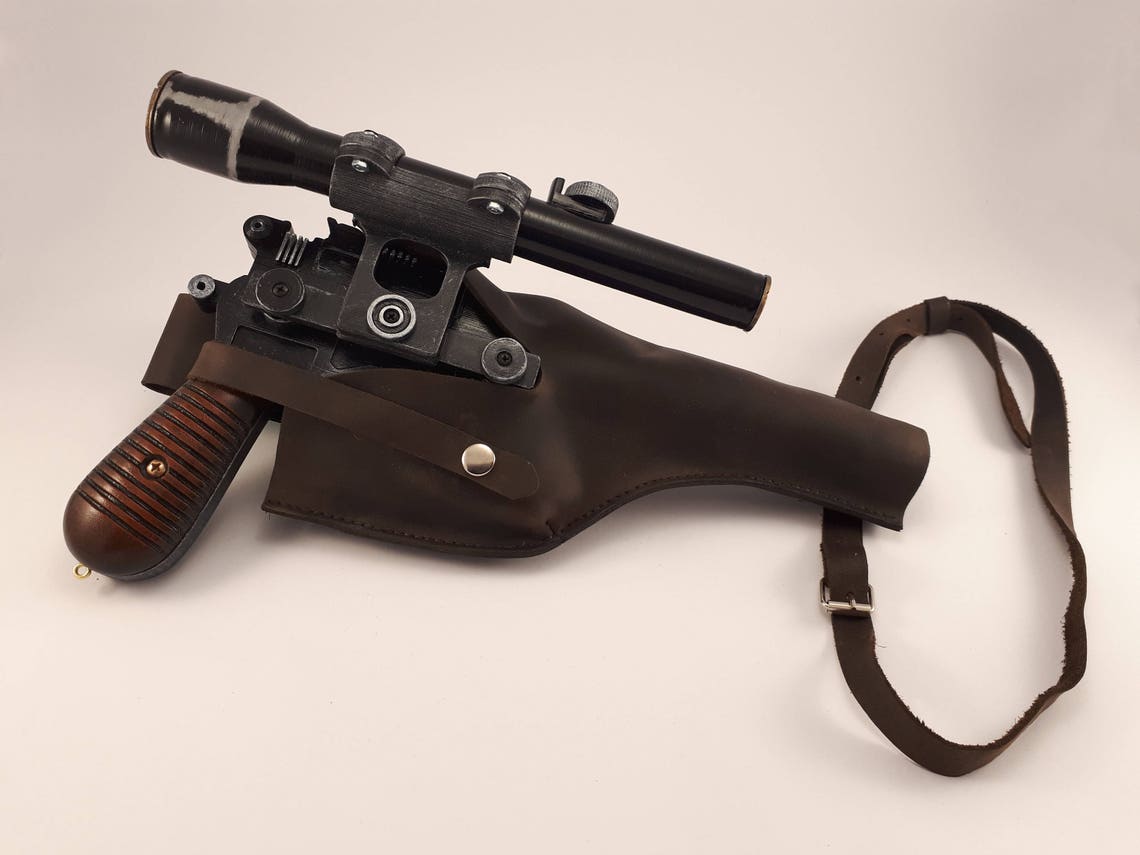 Brown real leather holster for Blaster DL-44 Han Solo | Etsy