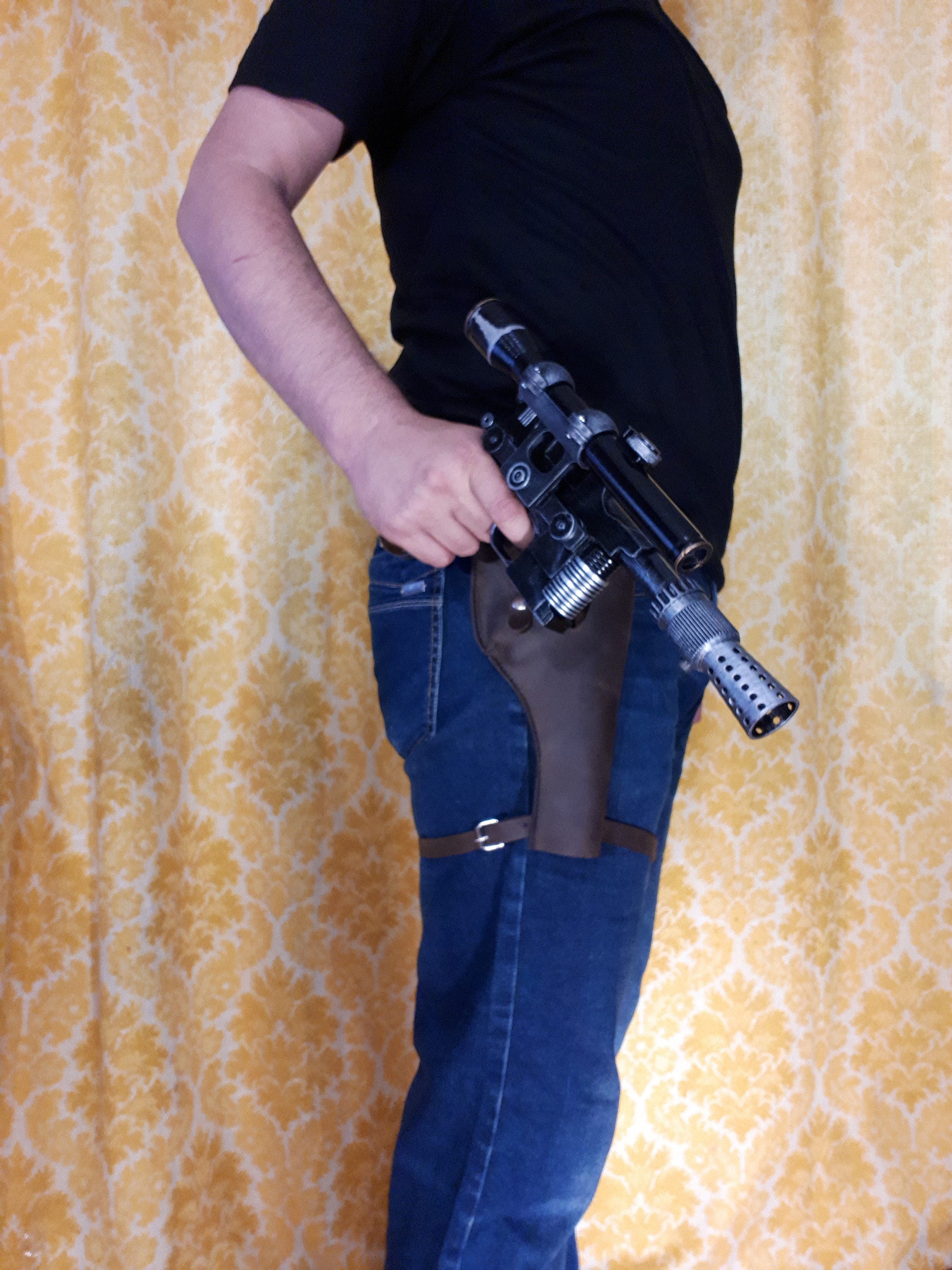 Brown real leather holster for Blaster DL-44 Han Solo | Etsy