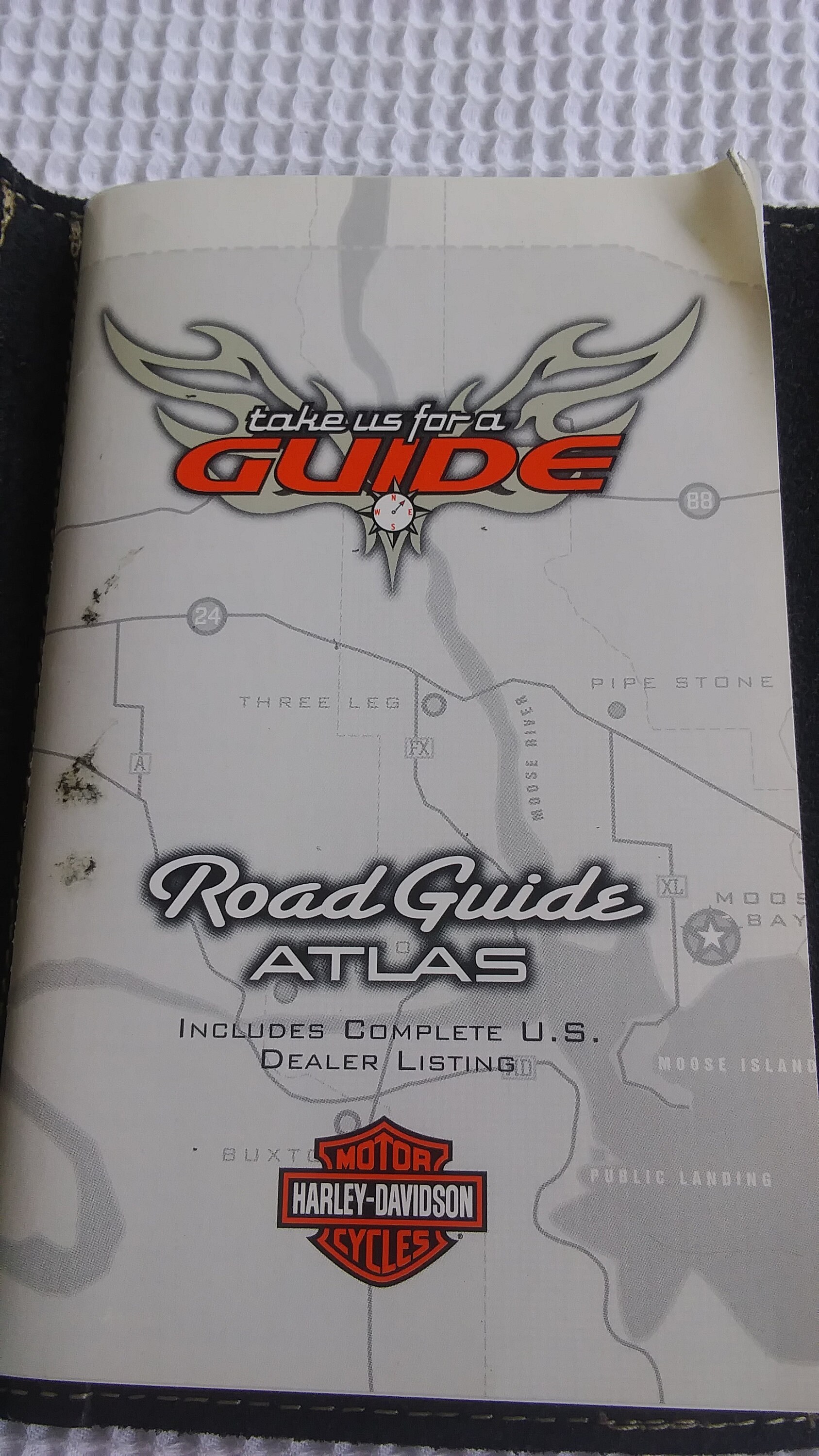 Vintage Harley Davidson Mini Road Atlas/guide, Leather With Compass. - Etsy