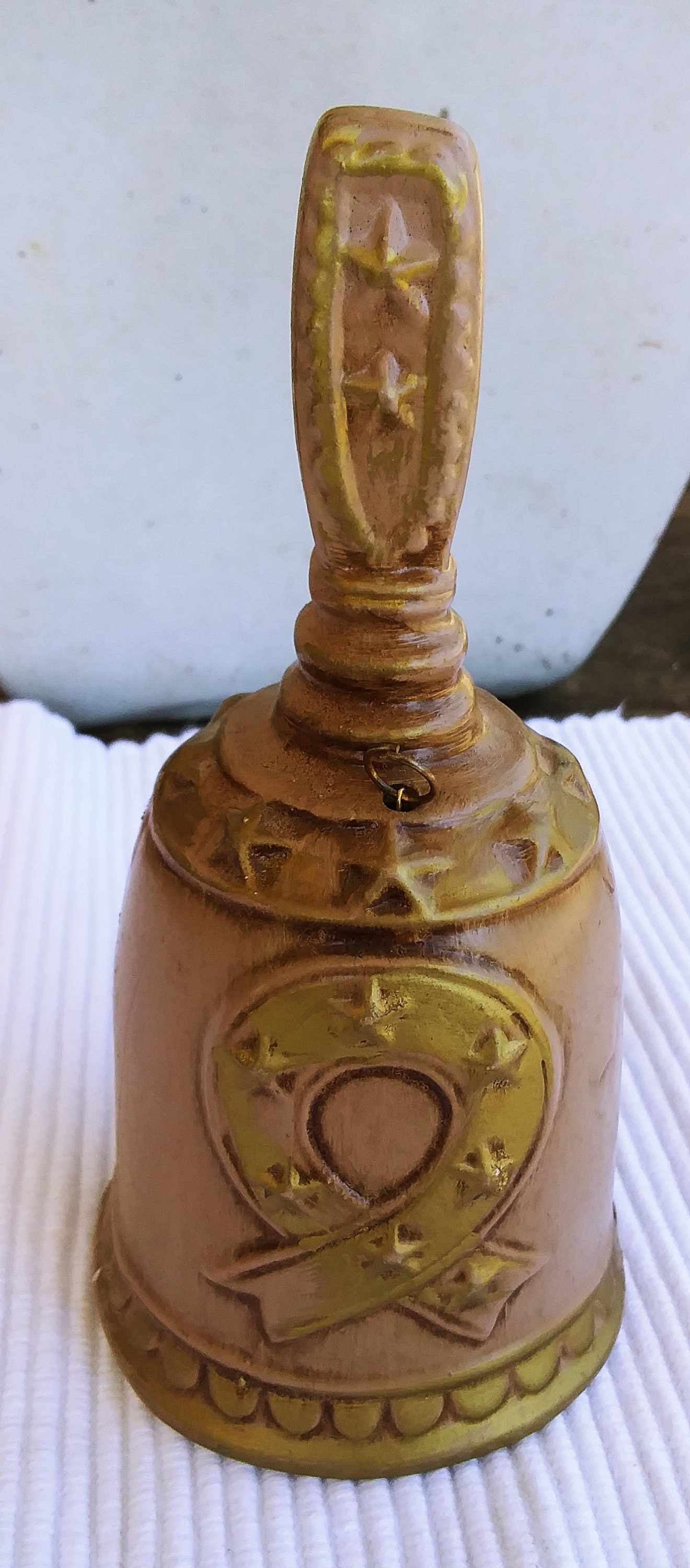 Vintage Norleans, Japan Bell. Ceramic With a Large Sail Ship on Front ...