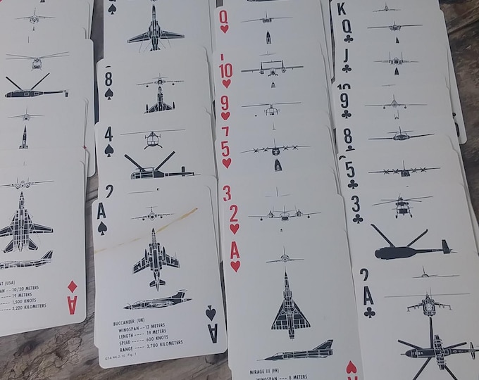 U.S. Army Aircraft Recognition Playing Cards - Etsy