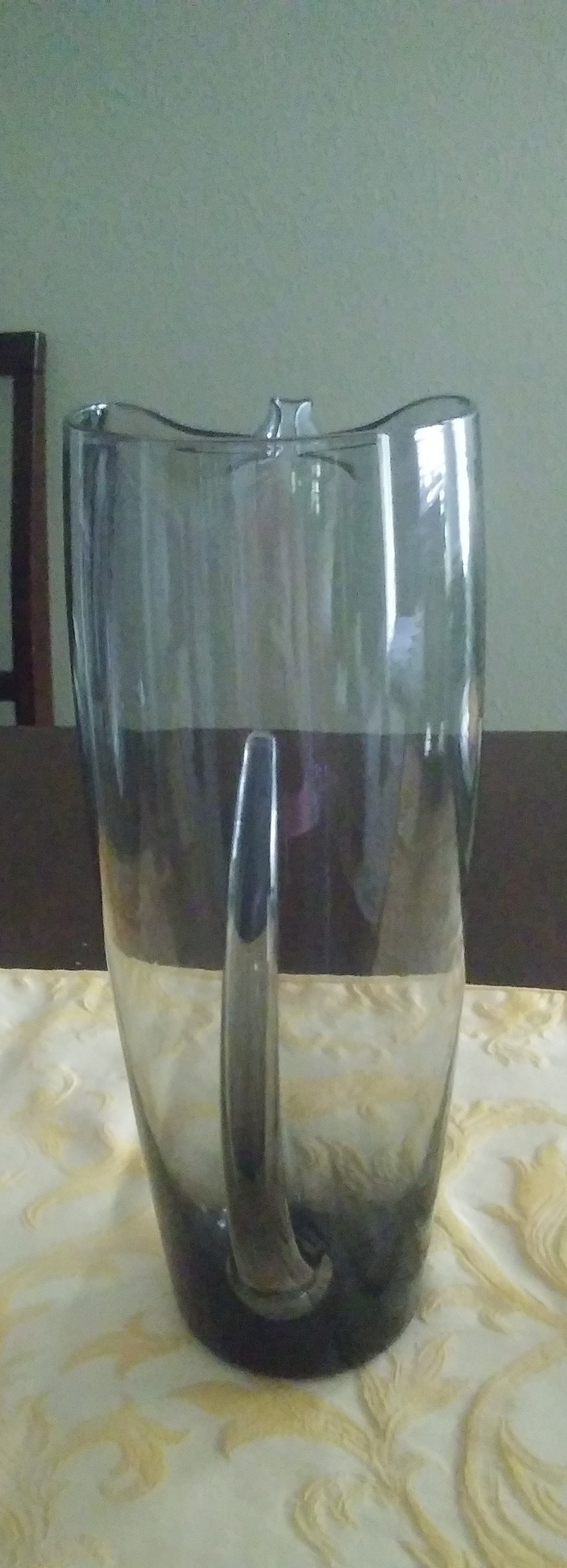 Vintage Glass Pitcher, Smoky Gray by Morgantown. - Etsy