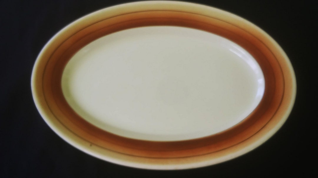 Vintage Sterling Vitrified Oval Diner Style Plate. - Etsy