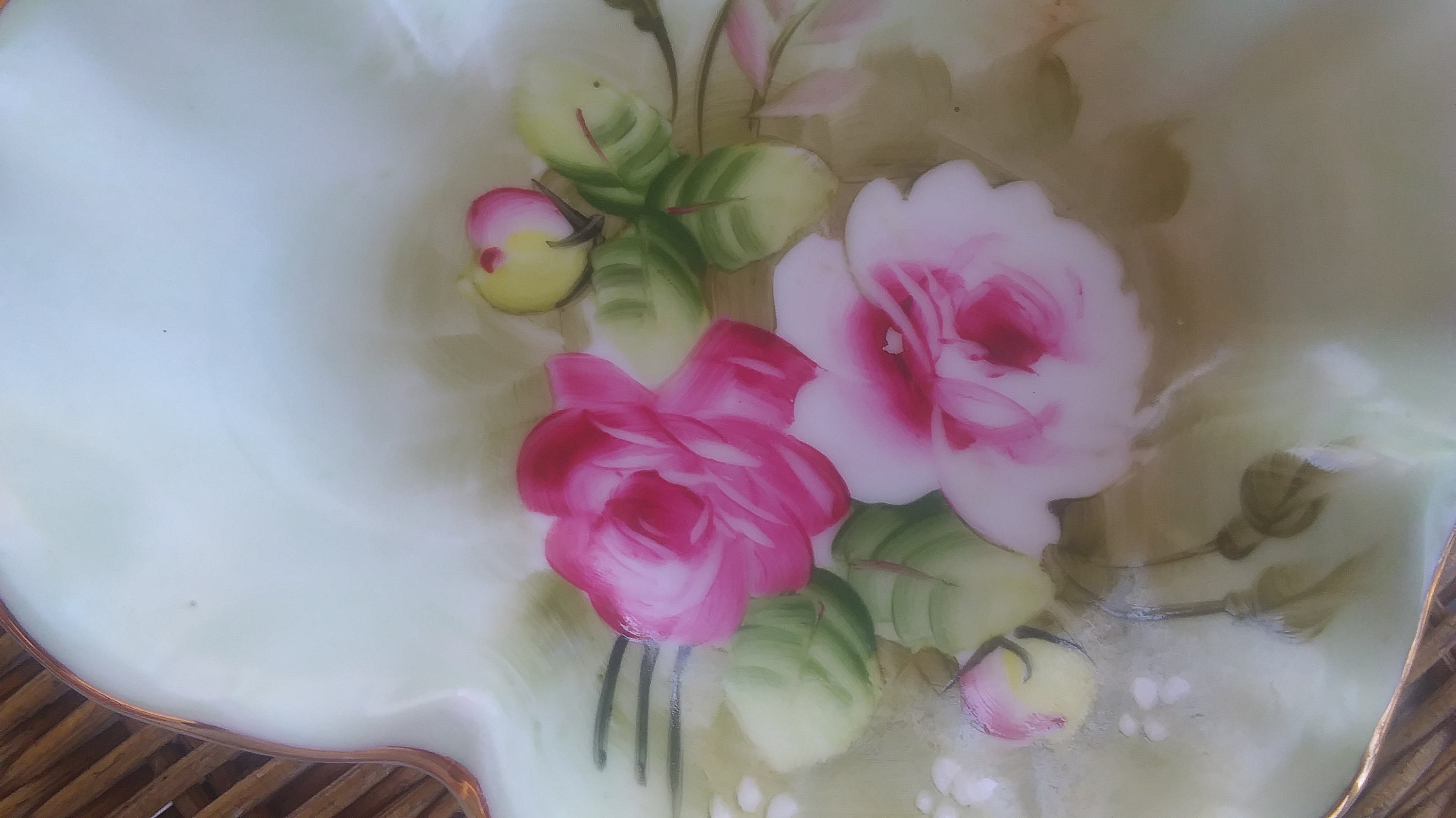 Vintage Lefton China Small Dish With Hand Painted Flowers - Etsy
