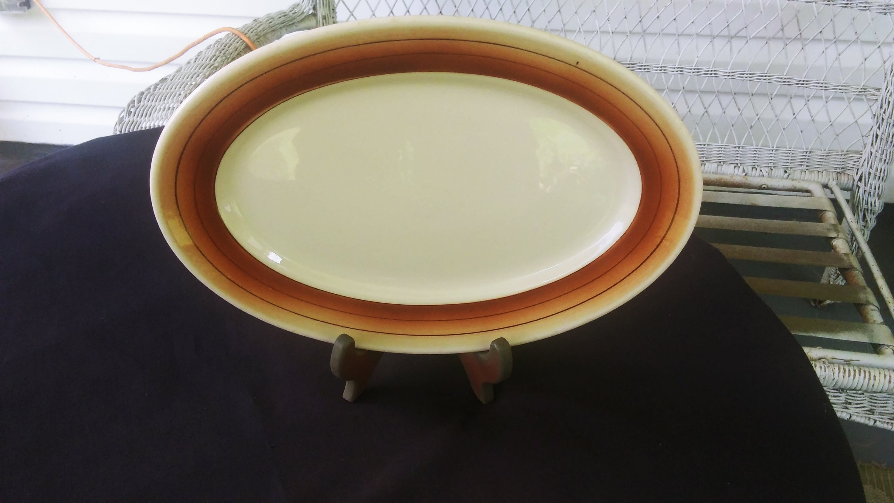 Vintage Sterling Vitrified Oval Diner Style Plate. - Etsy