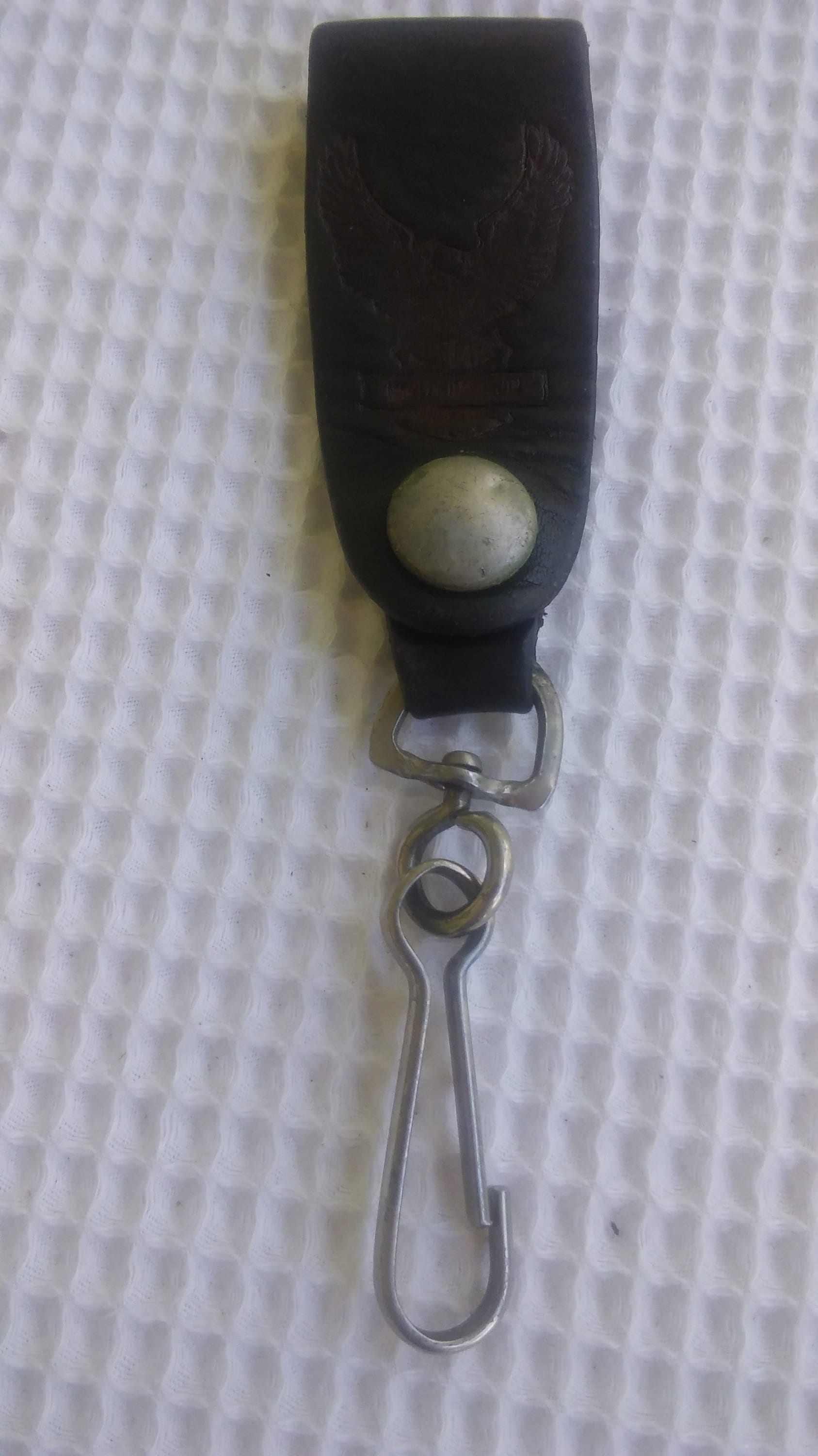 Vintage Harley Davidson Key Ring, 80's, Leather With Eagle. - Etsy