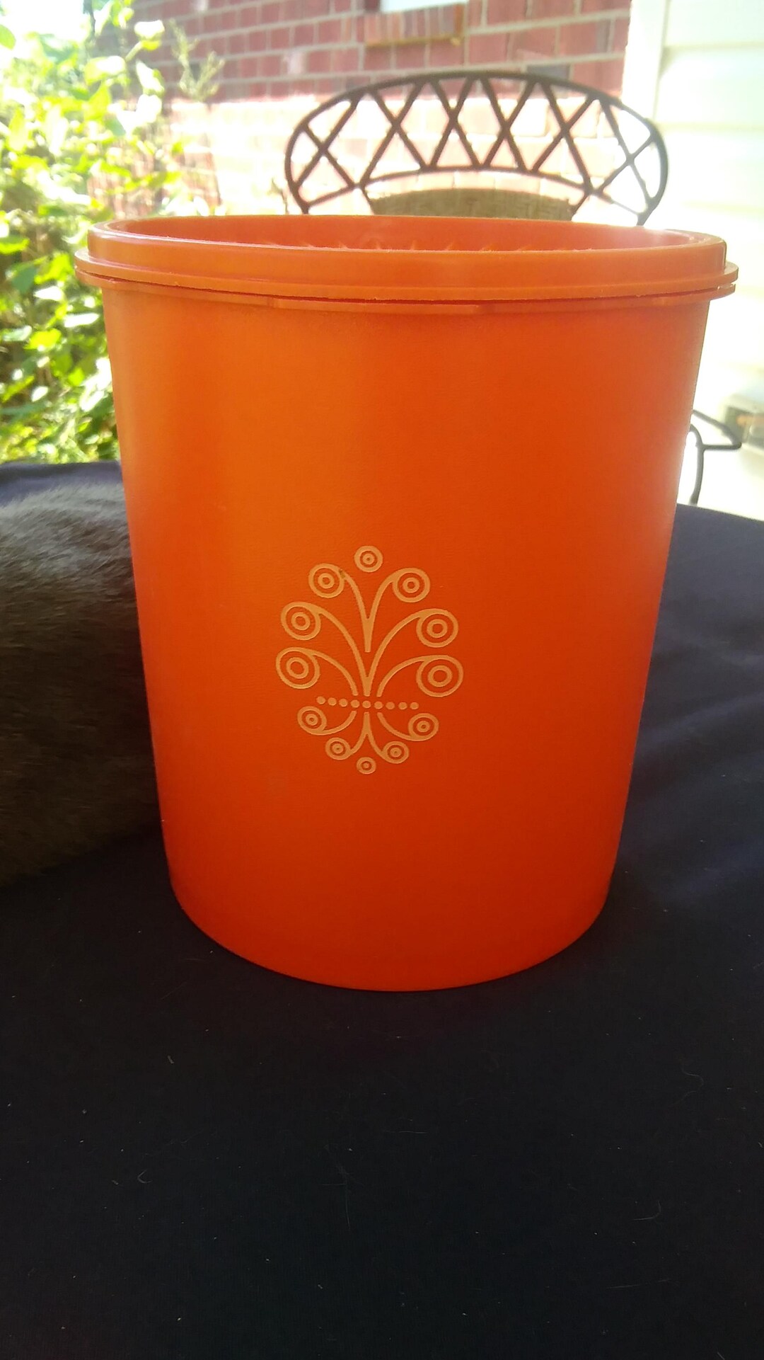 Vintage Orange Tupperware Container. - Etsy
