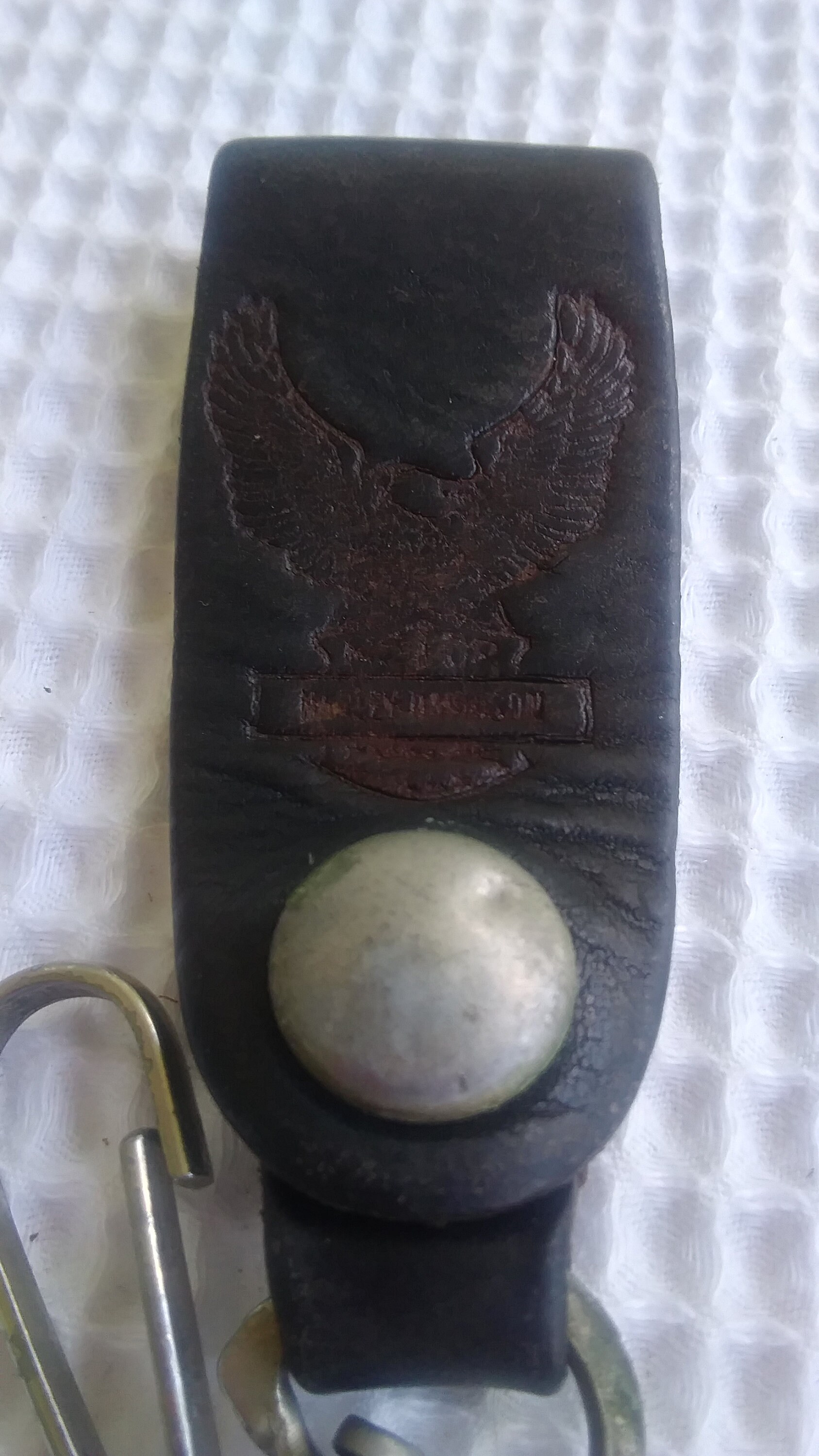 Vintage Harley Davidson Key Ring, 80's, Leather With Eagle. - Etsy