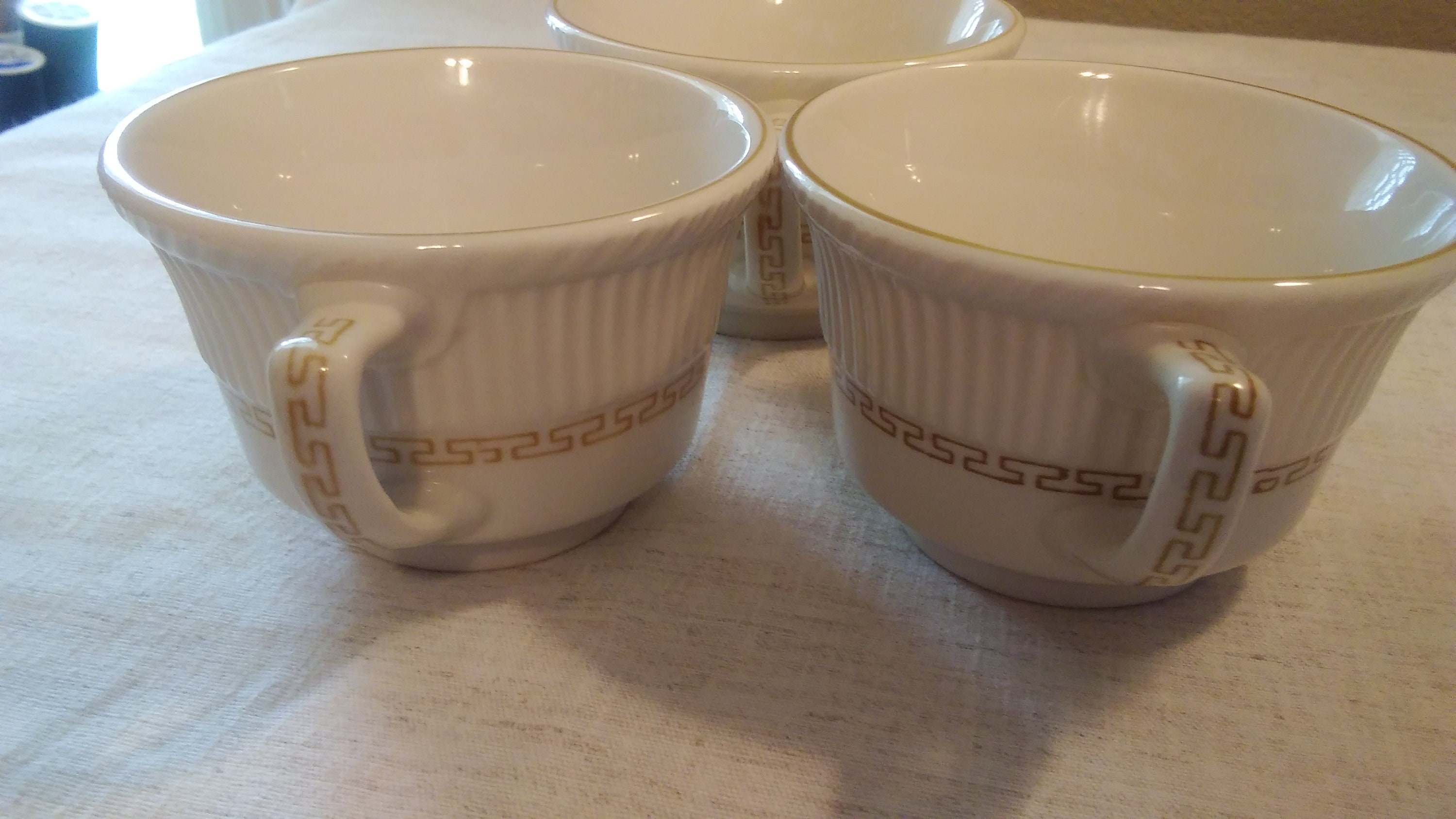 Vintage Shenango China Tea Cup: 1950s Buckingham Pattern, Greek Key ...