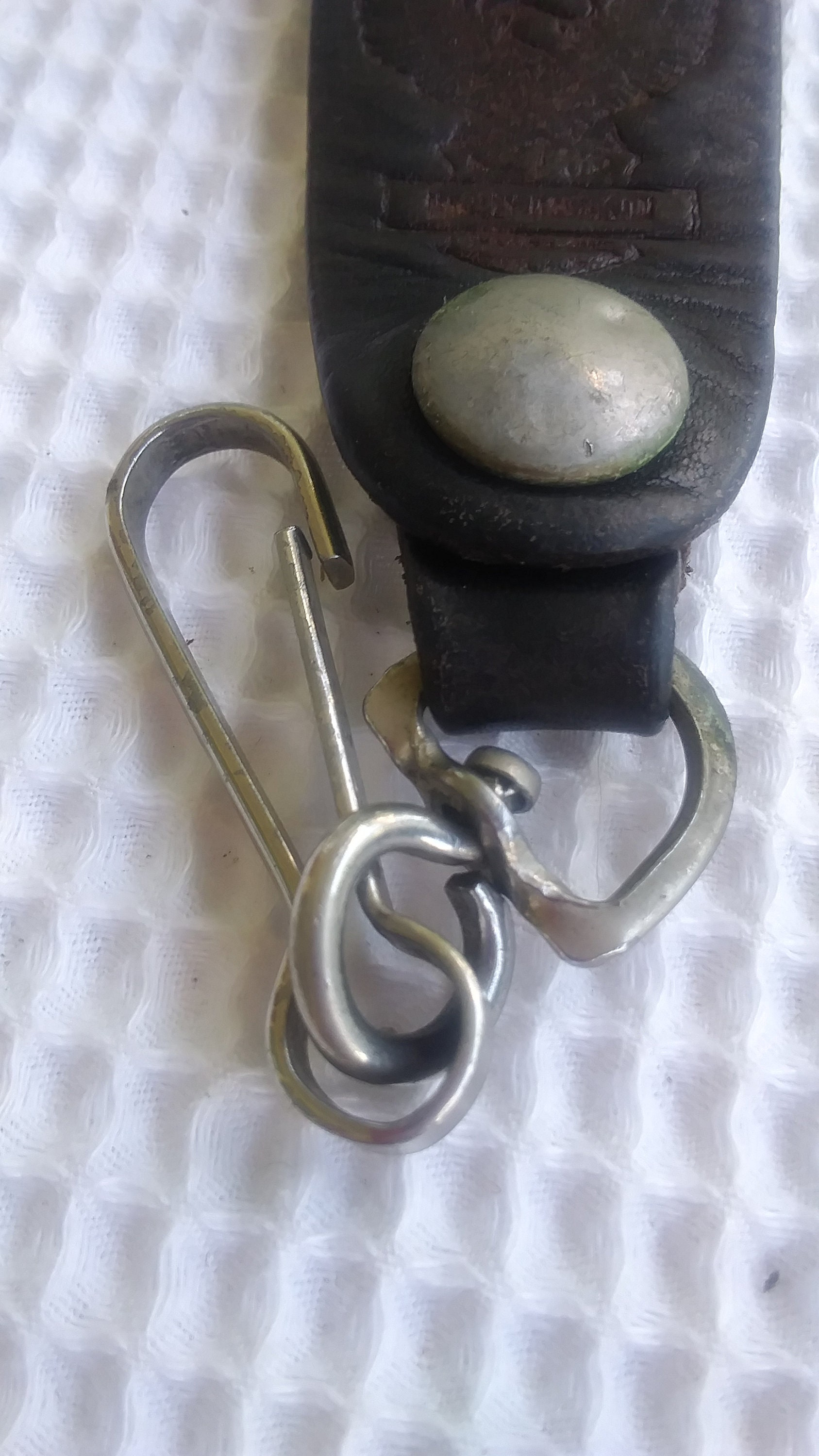 Vintage Harley Davidson Key Ring, 80's, Leather With Eagle. - Etsy