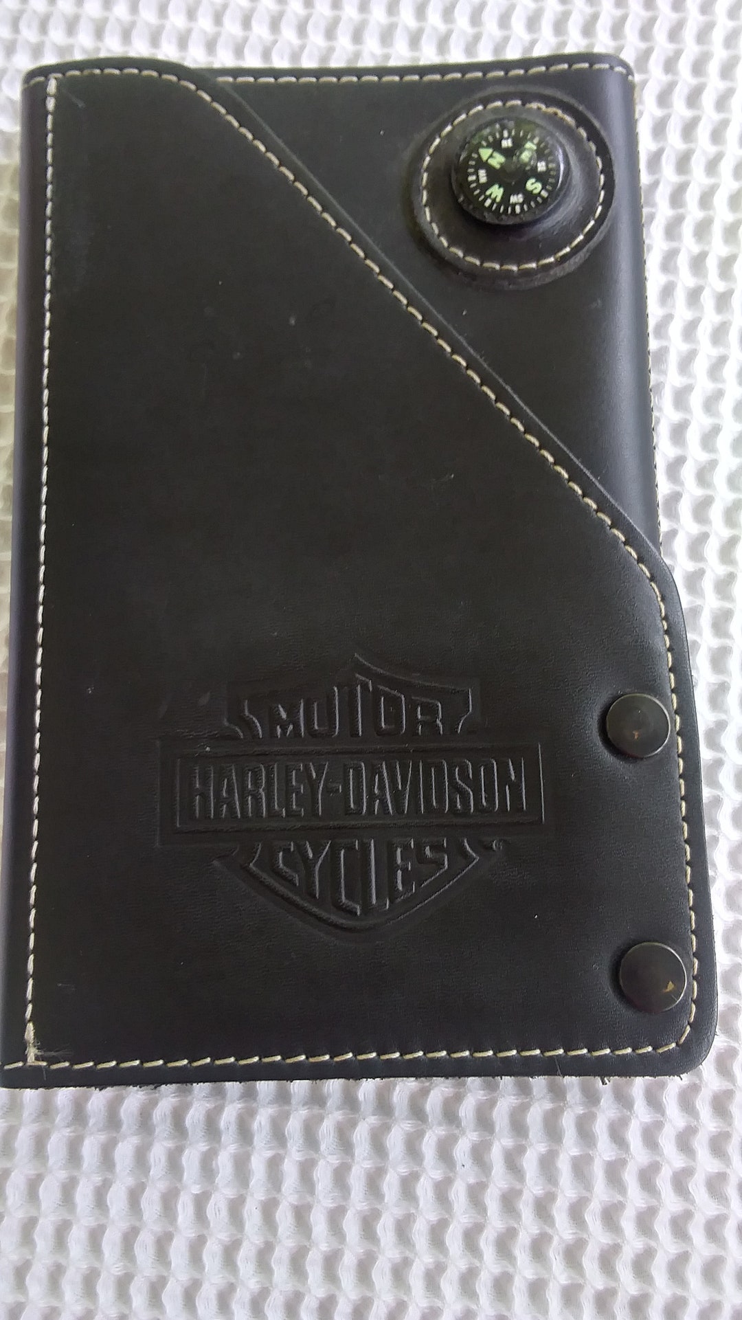 Vintage Harley Davidson Mini Road Atlas/guide, Leather With Compass. - Etsy