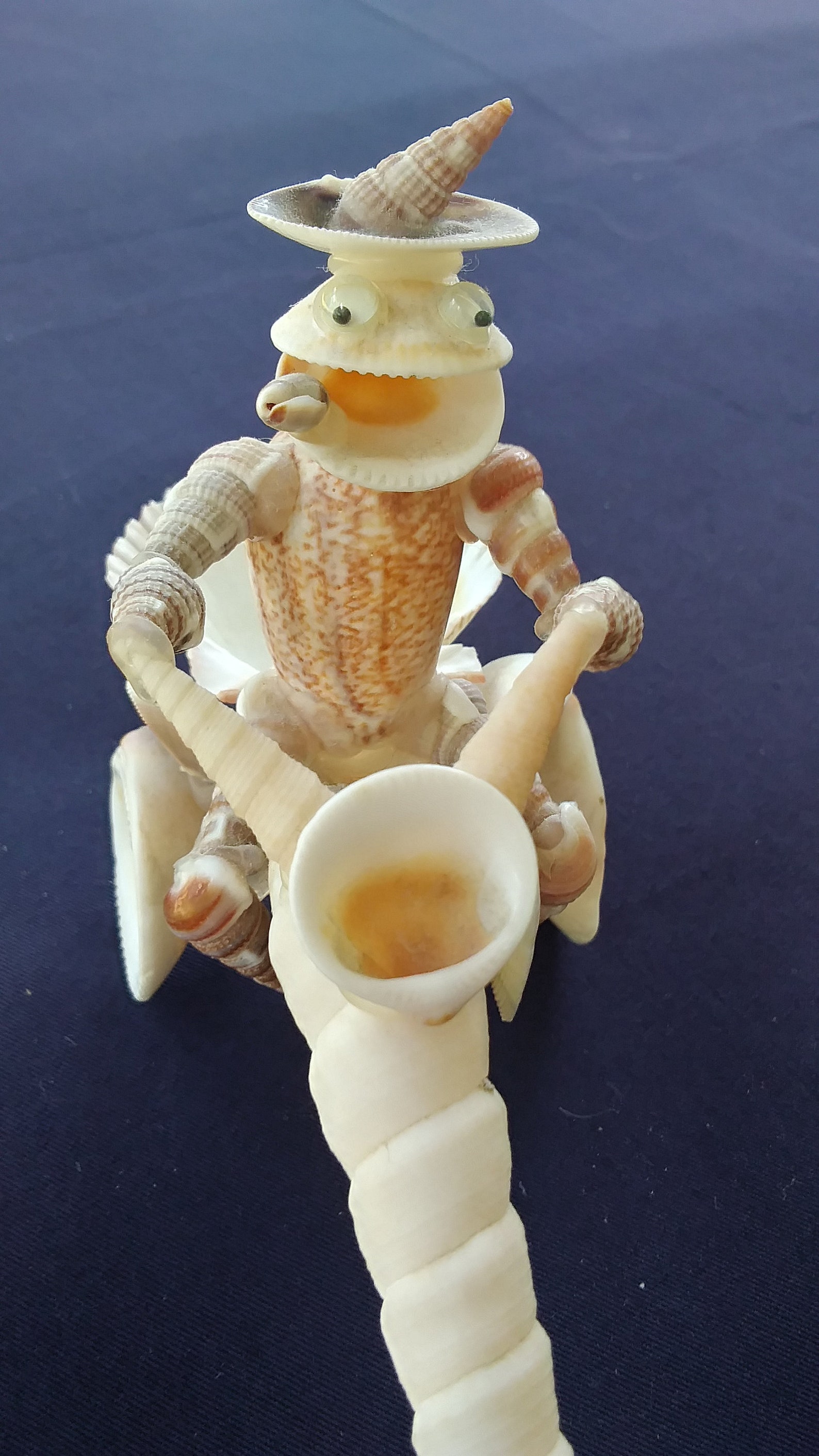 70's Handmade Seashell Biker Pair - Etsy