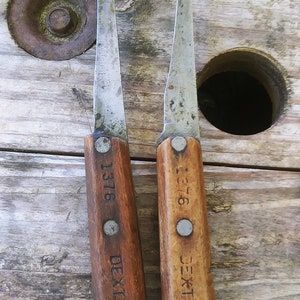 Vintage Dexter Kitchen Knife With Carbon Steel Blade, Wooden Handle - Etsy