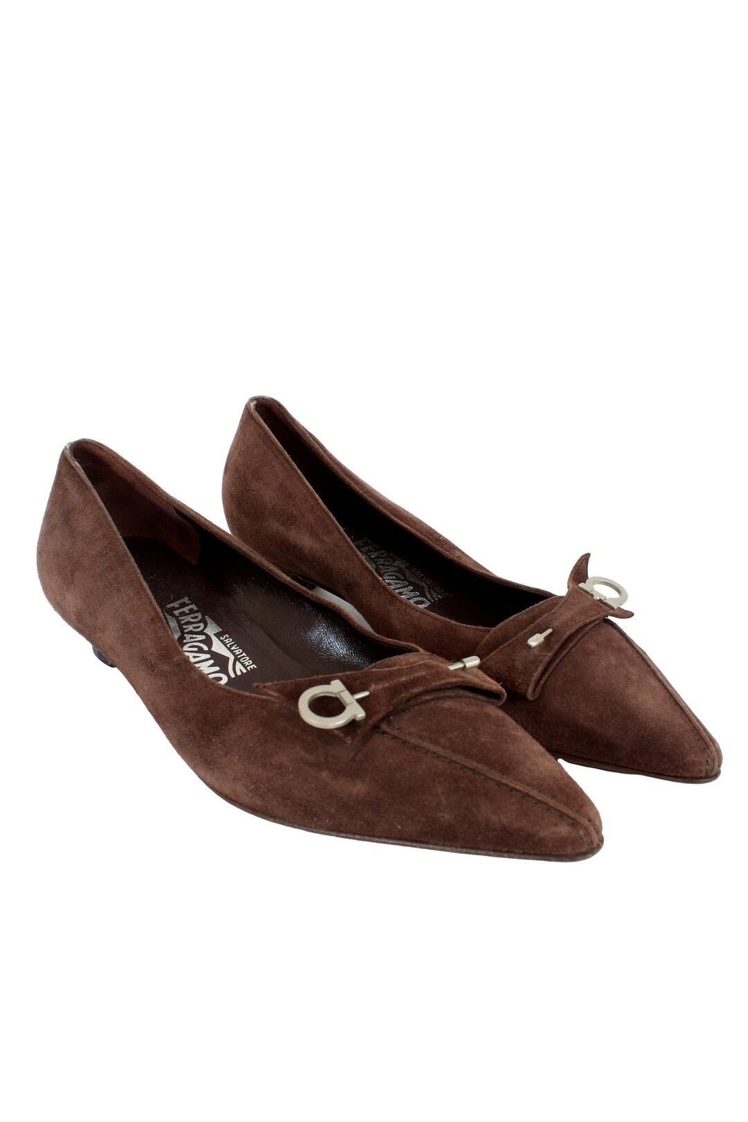 Salvatore Ferragamo Brown Suede Ballerina Shoes Vintage 2000s - Etsy