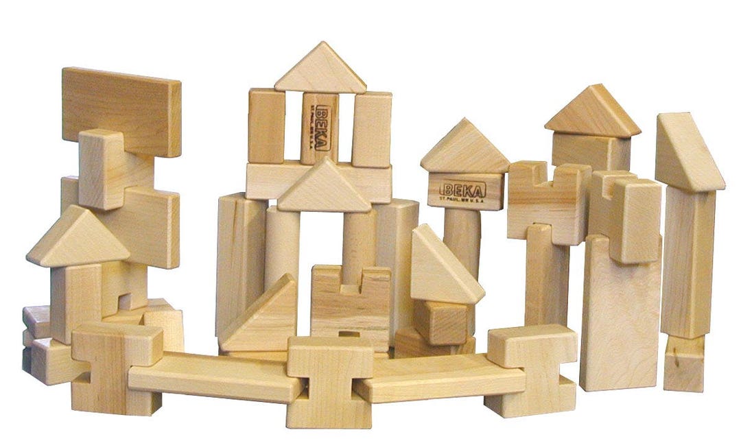 52 Piece LITTLE BUILDER Block Set: Includes 2 Whimsies! - Etsy