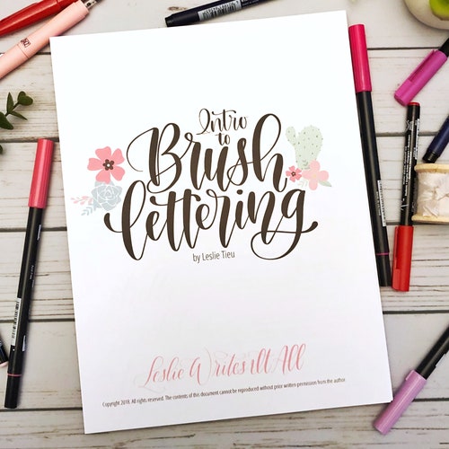 Intro to Brush Lettering DOWNLOADABLE Guide - Etsy
