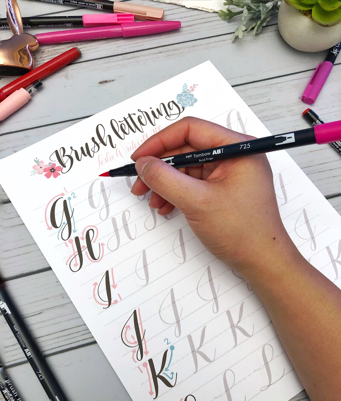 Intro to Brush Lettering DOWNLOADABLE Guide | Etsy
