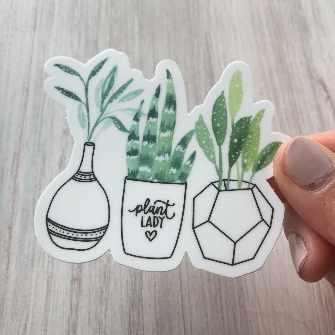Plant Lady Vinyl Sticker 3" - Etsy