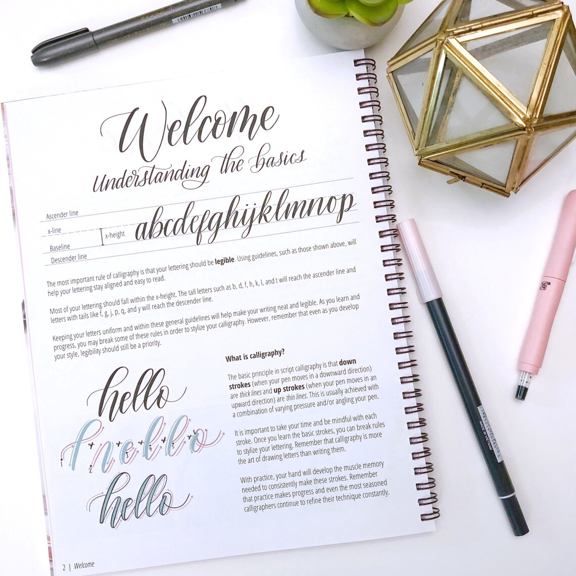 Modern Calligraphy KIT: Includes 1 Book and 2 Pens plus Bonus | Etsy