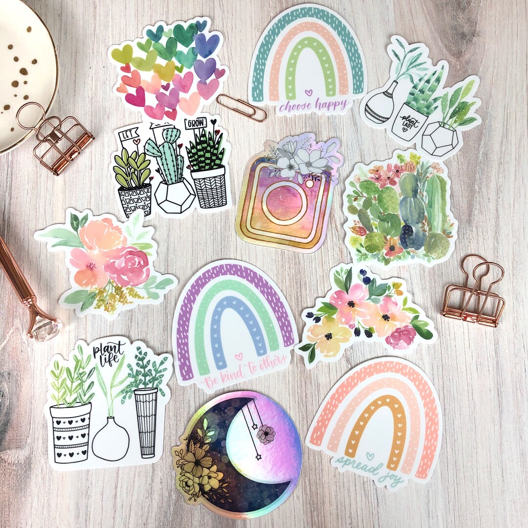 Complete Set of 12 Vinyl Sticker 3" - Etsy