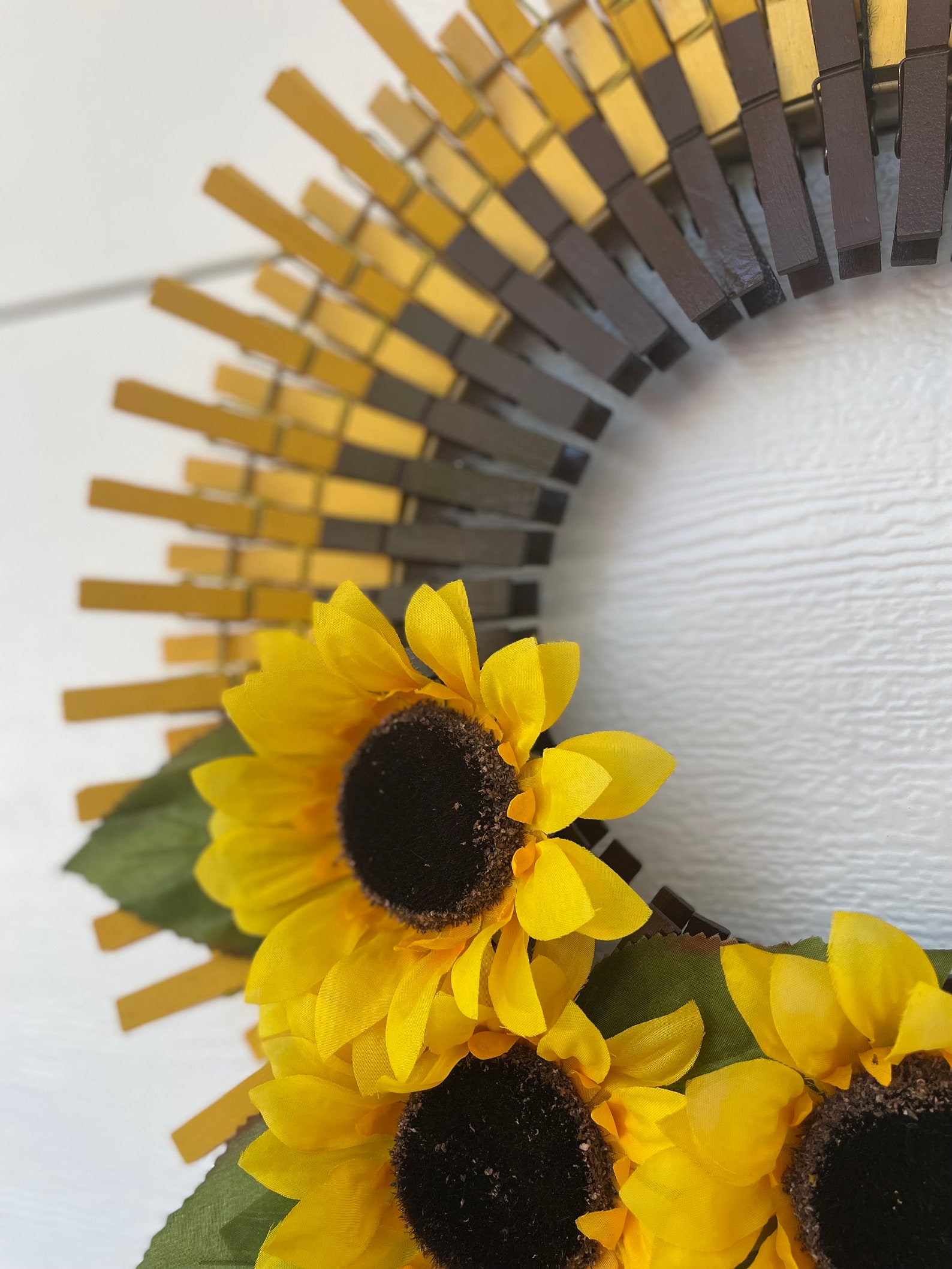 16" Sunflower Clothespin Wreath - Etsy