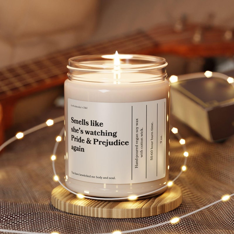 Jane Austen Quote Candle - Etsy