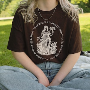 Demeter Harvest Goddess Tshirt * Albert Camus Summer Quote Illiad Greek ...