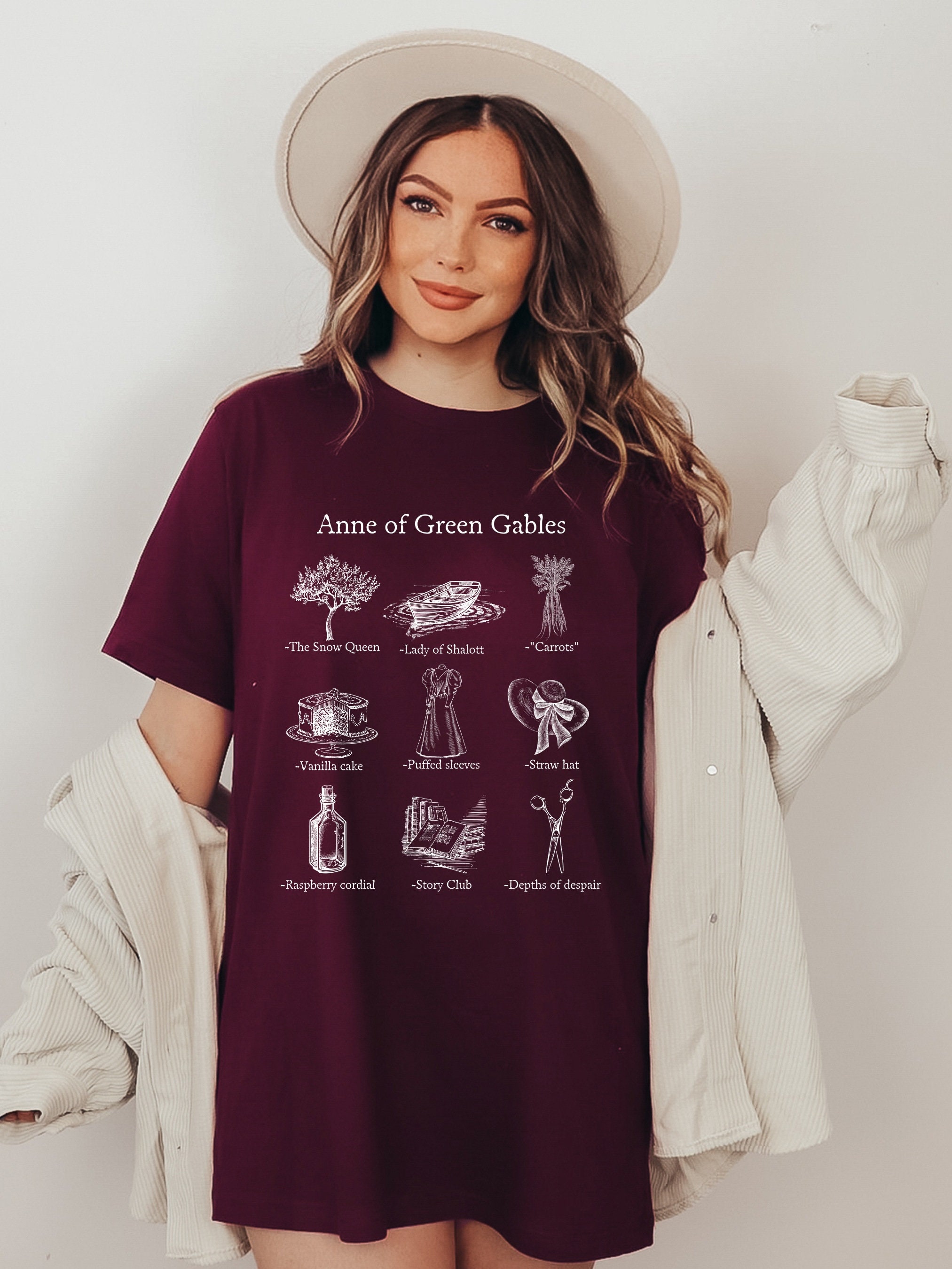 Anne of Green Gables Icon Chart Tee Shirt Tshirt * Cottagecore Anne ...