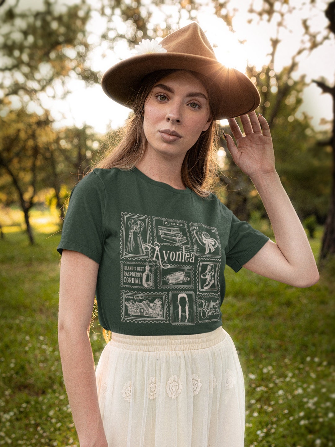 Anne of Green Gables Literary Stamp Collection Tee Tshirt * Cottagecore ...