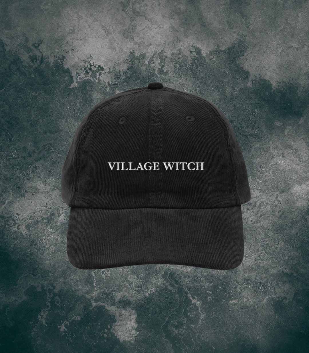 Village Witch Embroidered Corduroy Dad Hat * Halloween Costume Salem ...